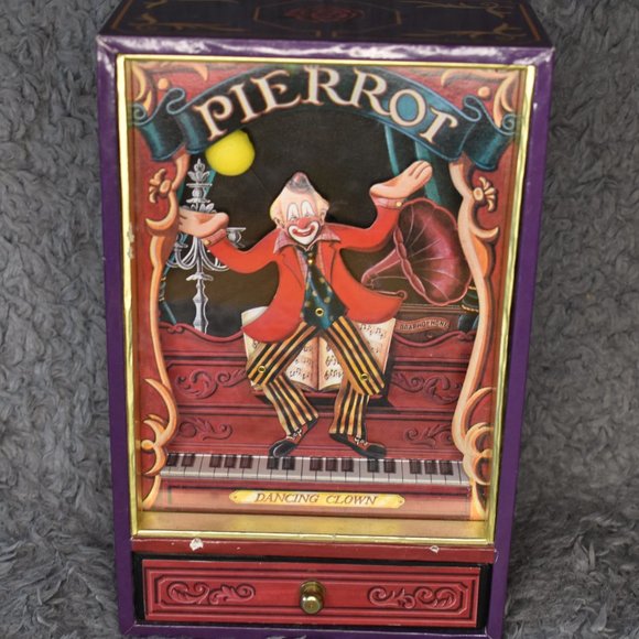 Vintage | Toys | Vintage Pierrot Dancing Clown Jewelry Music Box | Poshmark